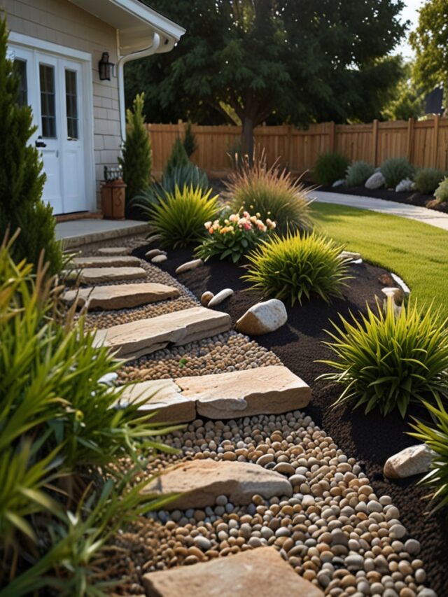 16 Affordable Front Yard Landscaping Ideas with Rocks - Homezillo