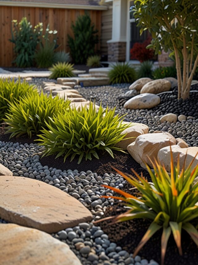 16 Affordable Front Yard Landscaping Ideas with Rocks - Homezillo
