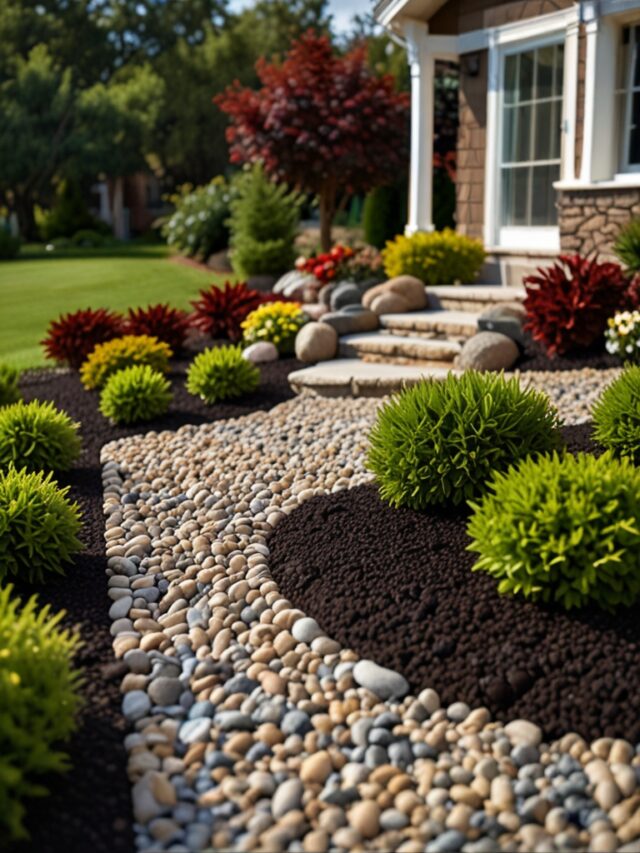 16 Affordable Front Yard Landscaping Ideas with Rocks - Homezillo