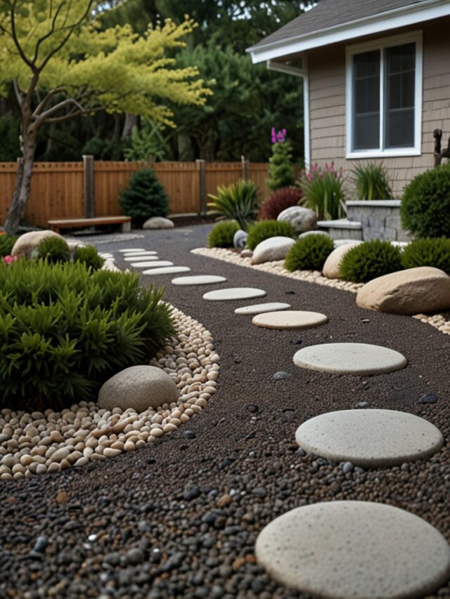 16 Affordable Front Yard Landscaping Ideas with Rocks - Homezillo