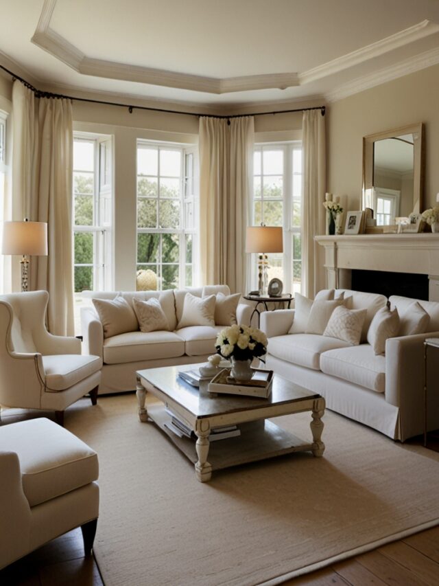 16 White and Cream Living Room Ideas: How to Add Texture and ...
