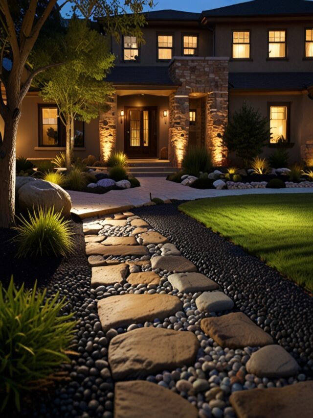 15+ Landscaping Ideas Front Yard Rocks: How to Create a Beautiful Rock ...