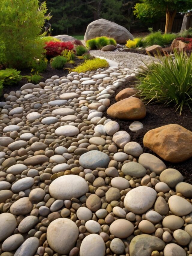 15+ Beautiful River Rock Landscaping Ideas - Homezillo