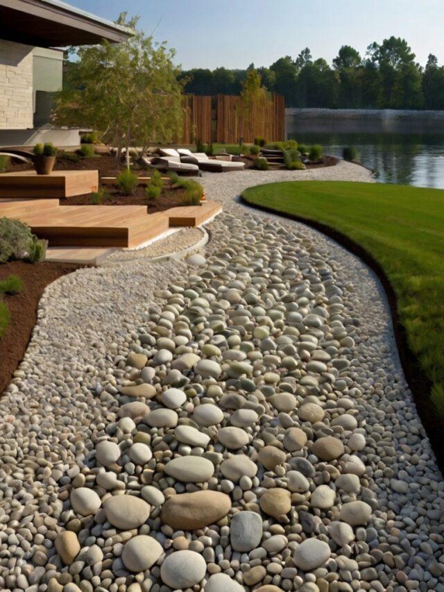 15+ Beautiful River Rock Landscaping Ideas - Homezillo