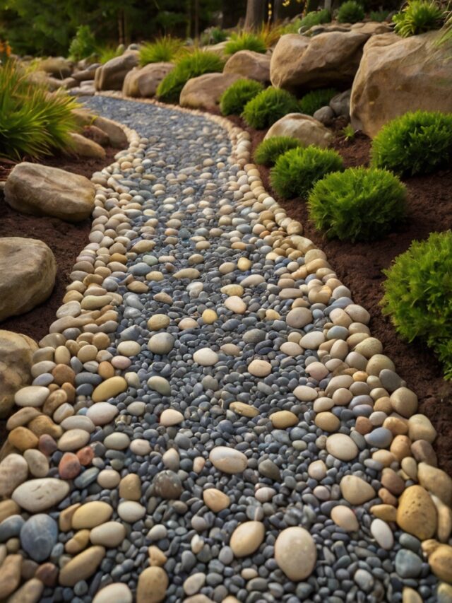 15+ Beautiful River Rock Landscaping Ideas - Homezillo