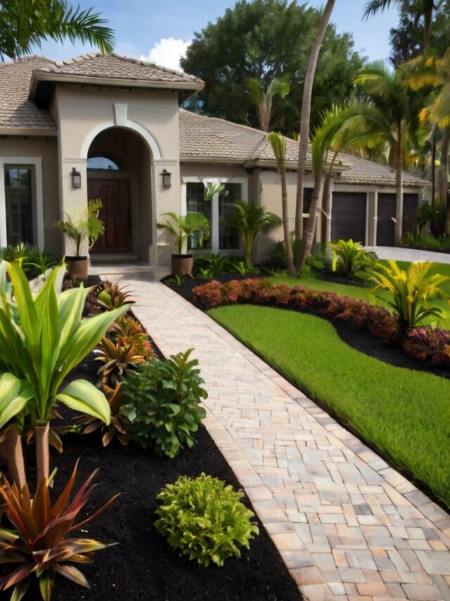 15+ Affordable Front Yard Landscaping Ideas Florida - Homezillo