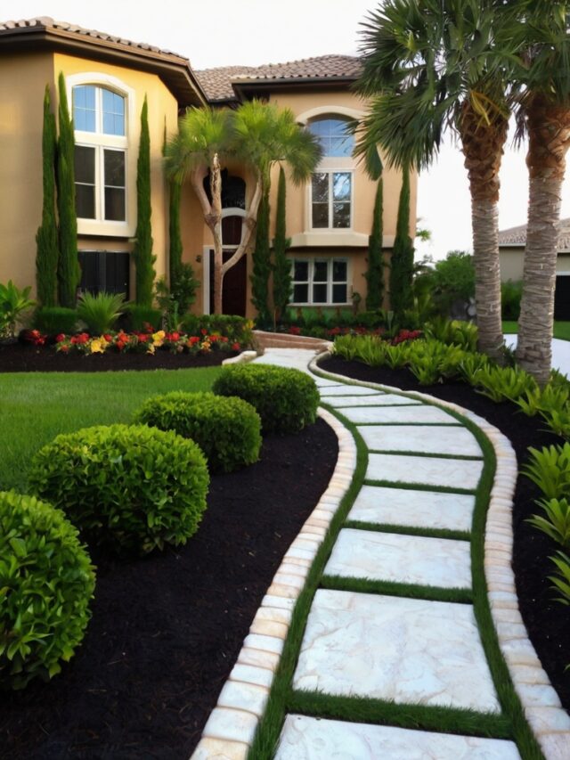 15+ Affordable Front Yard Landscaping Ideas Florida - Homezillo