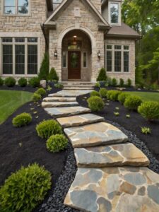 16 Stunning Stone Landscaping Ideas for Front Yard - Homezillo