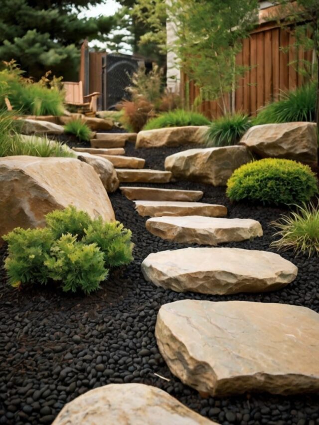 16 Stunning Stone Landscaping Ideas for Front Yard - Homezillo