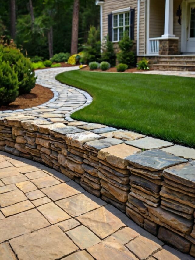 16 Stunning Stone Landscaping Ideas for Front Yard - Homezillo