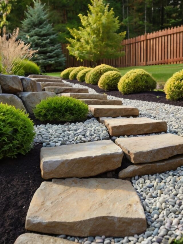 16 Stunning Stone Landscaping Ideas for Front Yard - Homezillo
