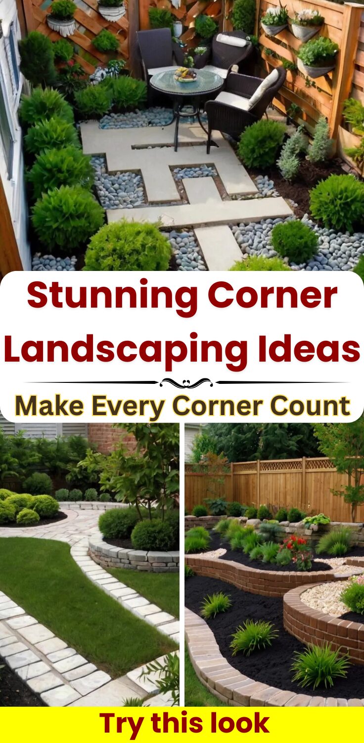 15+ Corner Landscaping Ideas: Modern, Trendy, Beautiful Garden - Homezillo
