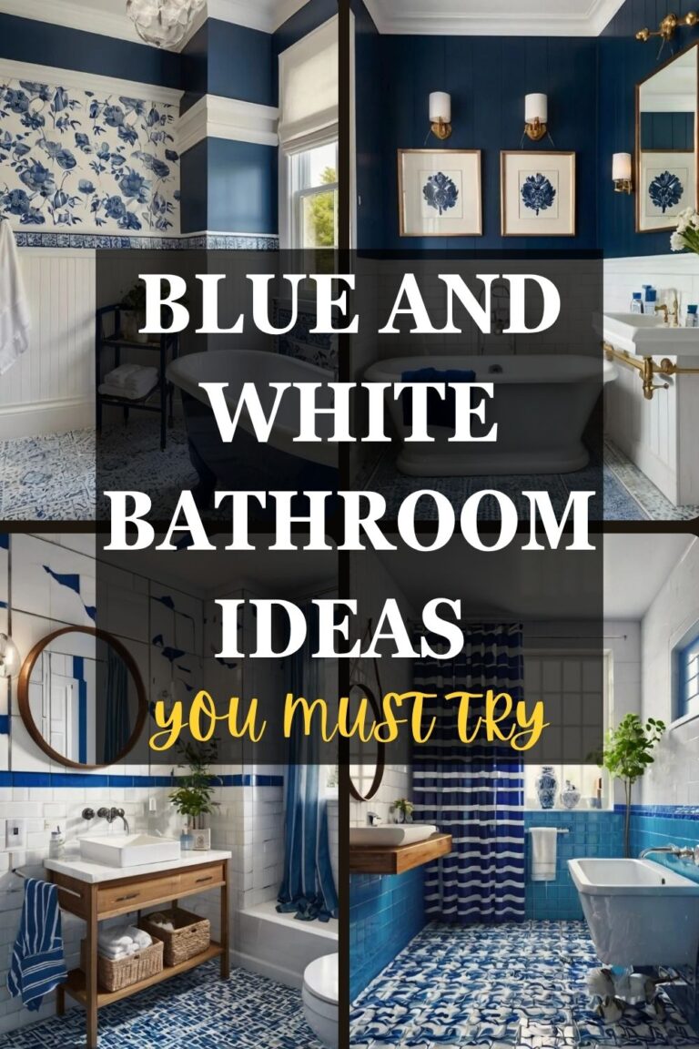15+ Stunning Blue and White Bathroom Ideas: Stylish Retreat - Homezillo