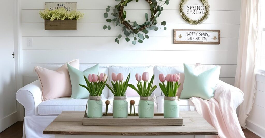 15+ Stunning Farmhouse Spring Decor Ideas - Homezillo