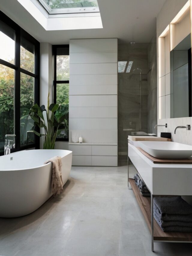 15+ Contemporary White Bathroom Ideas Elevate Your Space - Homezillo