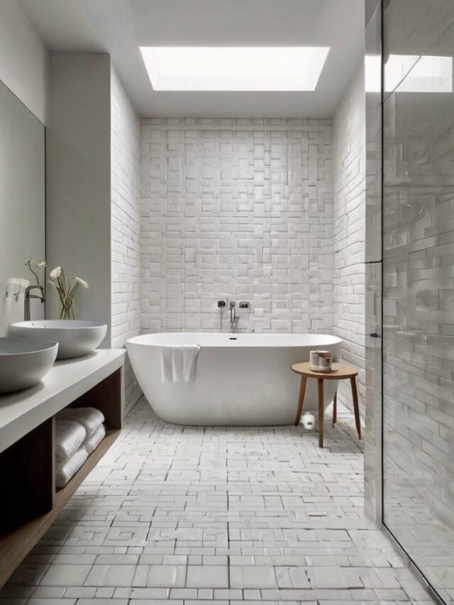 15+ Contemporary White Bathroom Ideas Elevate Your Space - Homezillo