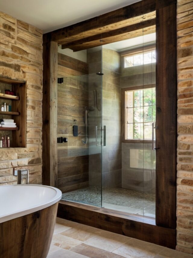 16 Rustic Walk In Shower Ideas You’ll Want to Steal - Homezillo